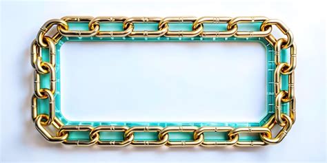 Secure Ai Powered Blockchain Border Frame For Technology Concept With Ample Copy Space For