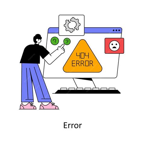 Premium Vector Error Flat Style Design Vector Illustration Stock