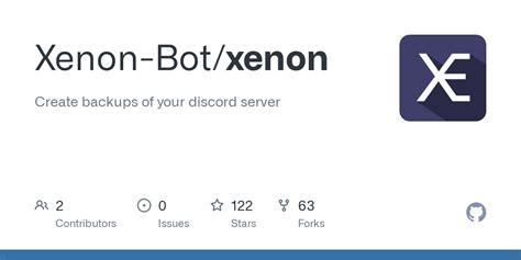 GitHub Xenon Bot Xenon Create Backups Of Your Discord Server