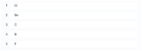 Розташуйте хімічні елементи у порядку зменшення кількості протонів у ядрах їхніх атомів