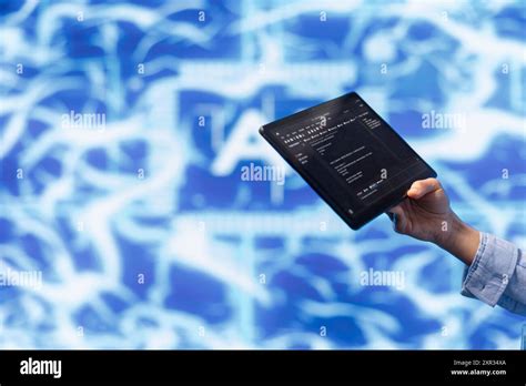 engineer uses tablet and ai deep neural networks modeled after human
