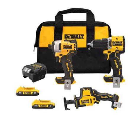 New Dewalt 20v Max Lithium Ion 3 Tool Cordless Combo Kit Bundle Sale