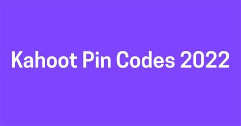 100 Kahoot Pin Codes Working November 2022 By The Cute Gamer Medium