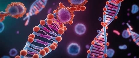 An Immunofluorescence Image Showcasing Vibrant Cellular Structures In Detail Premium Ai