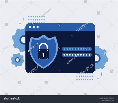Analog Window Login Screen Shield Lock Stock Vector Royalty Free 2491704913 Shutterstock