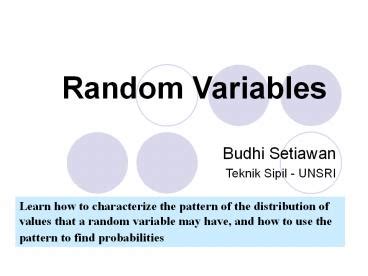 PPT Random Variables PowerPoint Presentation Free To Download Id E E ODU N