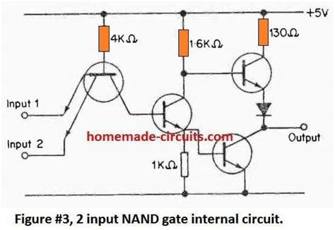 Nand Gate Using Ic 7400 Circuit Diagram
