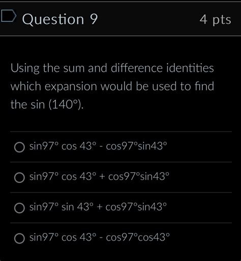 Solved Question 94 ﻿ptsusing The Sum And Difference