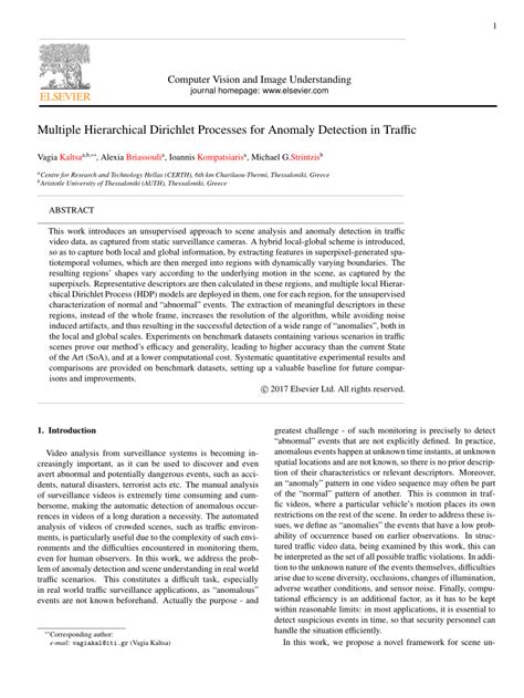Pdf Multiple Hierarchical Dirichlet Processes For Anomaly Detection In Traffic