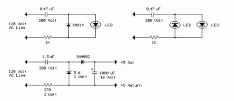 How To Build Ac Line Powered Leds Circuit Diagram