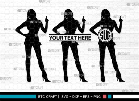 Sexy Woman Monogram Sexy Woman Silhouette Sexy Woman Svg Sexy Lady