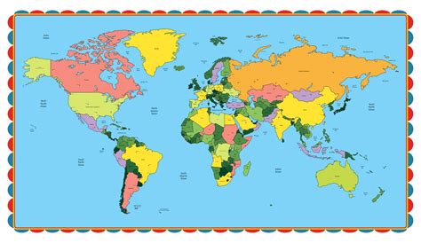 Clear World Map With Countries