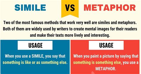 Simile Vs Metaphor How To Use Metaphor Vs Simile Correctly ESL
