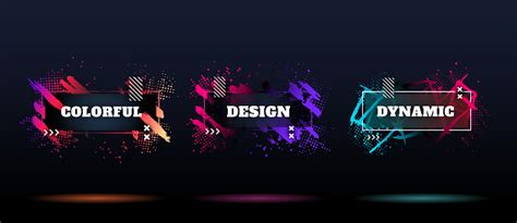 벡터 일러스트 레이 션 현대 미술 그래픽 생생한 페인트 스플래시 하프톤 도트 대각선 브러시 스트로크가 있는 역동적인 디자인 프레임 배너 포스터 전단지 잡지를 위한 다채로운