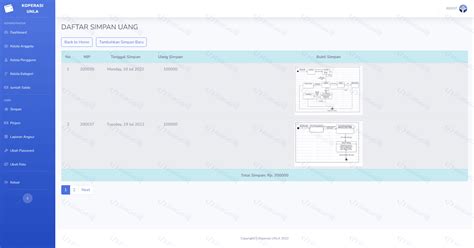 Sistem Informasi Koperasi Simpan Pinjam Codeigniter