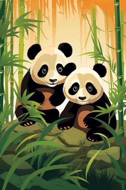 Premium Ai Image A Poster For Pandas With A Picture Of Pandas