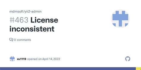 license inconsistent · issue 463 · mdmsoft yii2 admin · github