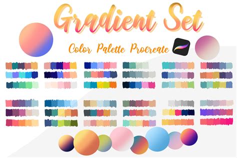 Gradient Set Procreate Color Palette Graphic By Sawanarod · Creative Fabrica
