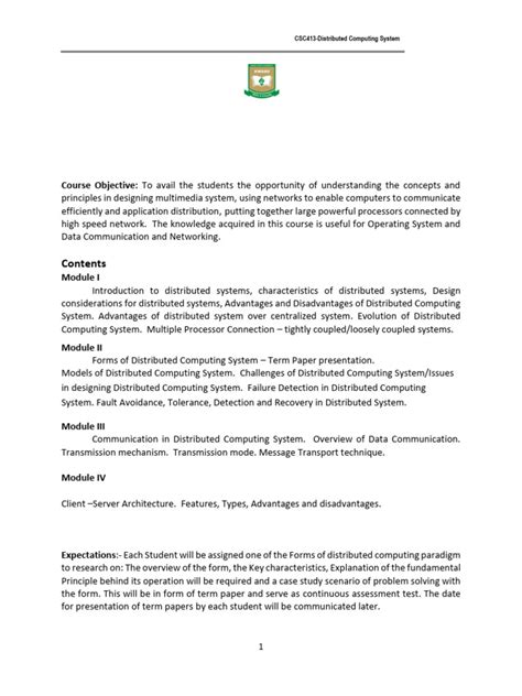 Distributed Computing Csc413 Note Pdf Kernel Operating System Distributed Computing