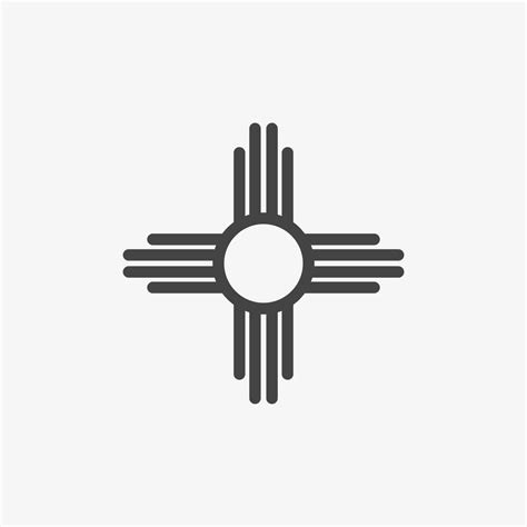 Symbol Of The Zia Ancient Sun Emblem Element Of New Mexico Flag