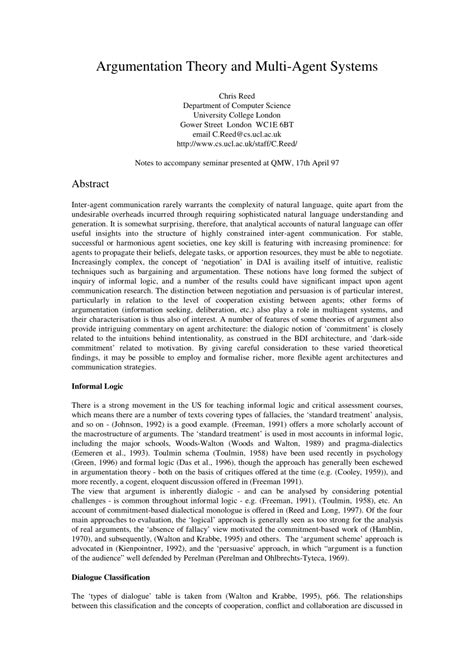 pdf argumentation theory and multi agent systems