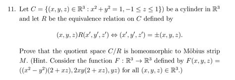 Solved Let C x y z R³ x² y² z Chegg