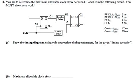 You Are To Determine The Maximum Allowable Clock Skew