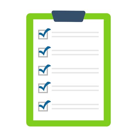 Premium Vector Checklist With Blue Checkmarks