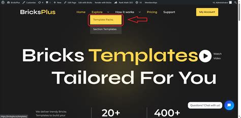 how to use acss and non acss versions of bricksplus templates bricksplus