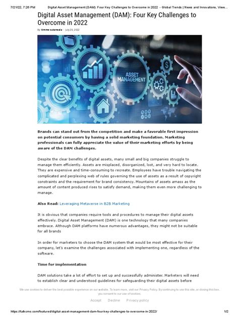 Digital Asset Management Dam Four Key Challenges To Overcome In