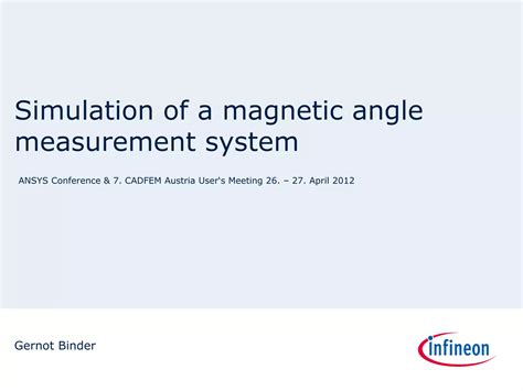 Ansys Simulation Of A Magnetic Angle Measurement System Pdf Physics Science