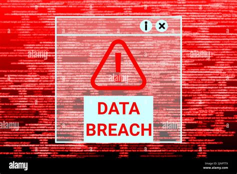 Data Breach Cyber Crime Online Hacking Warning And Fraud Background