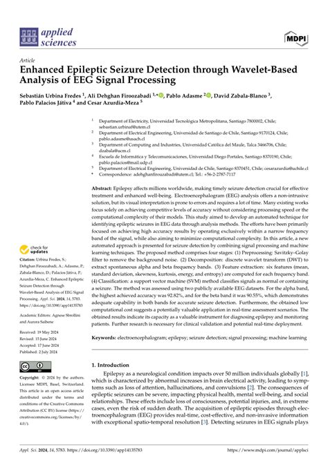 Pdf Enhanced Epileptic Seizure Detection Through Wavelet Based Analysis Of Eeg Signal Processing