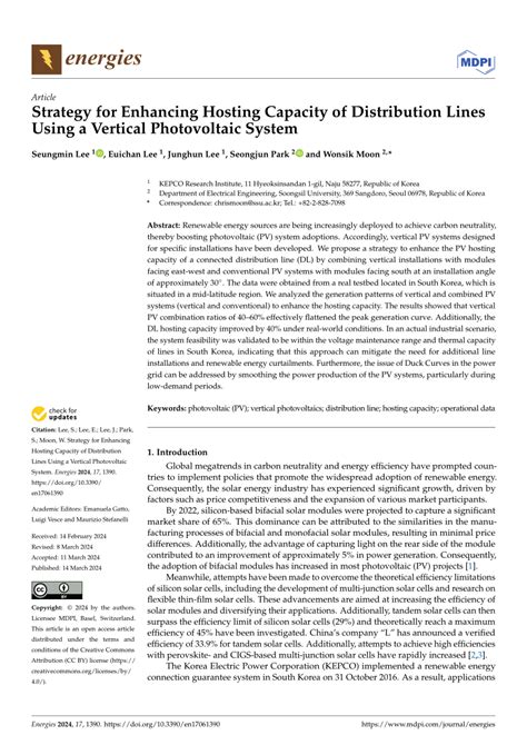 Pdf Strategy For Enhancing Hosting Capacity Of Distribution Lines Using A Vertical