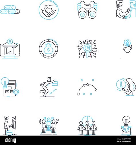 Analysis And Graphs Linear Icons Set Metrics Trends Patterns Visualization Data