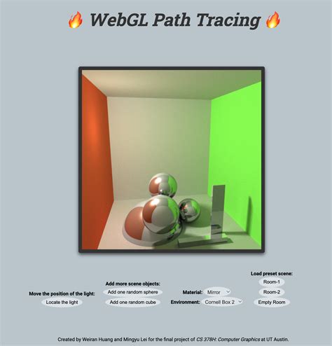 Github Etodemerzel0427webgl Path Tracer