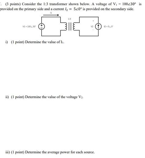 Solved Points Consider The Transformer Shown Chegg