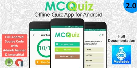 Mcq Quiz Android Quiz App Template By Medialab Codester