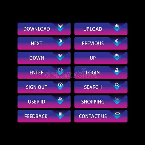 Web Design Buttons Theme Stock Illustration Illustration Of Global