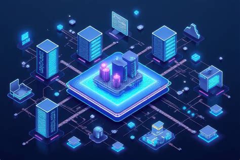 rabbitmq server architecture visualization stock illustration