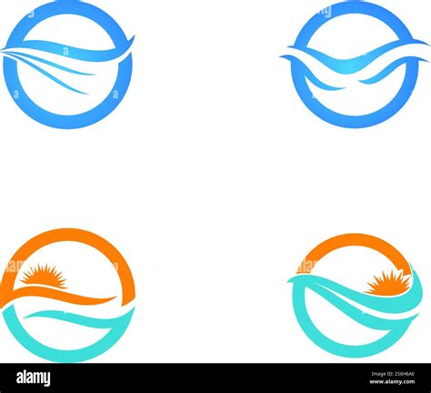 Beach Water Eave Logos Symbols Stock Vector Image And Art Alamy