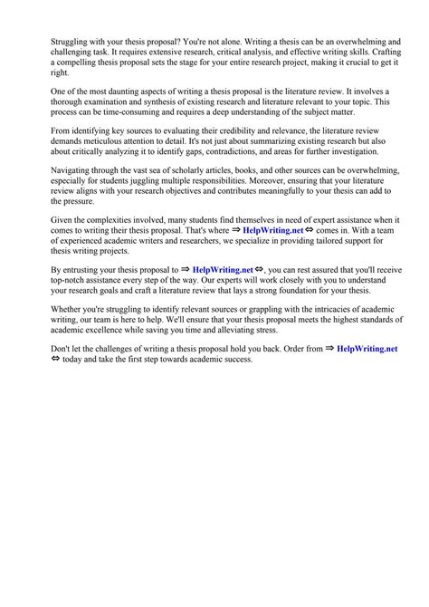 Thesis Proposal Example Literature By Western New England University Issuu