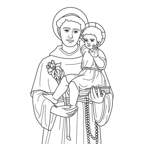 Saint Anthony Of Padua Coloring Page Artofit
