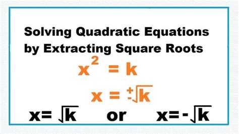 Solving Quadratic Equations By Extracting Square Roots 000 1 Ppt