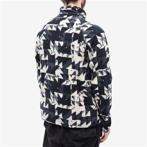 Columbia Mens Fast Trek™ Printed Half Zip Fleece In Black Quilted