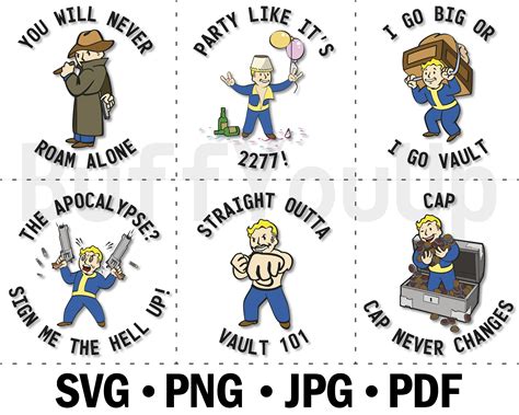Fallout Vault Boy Meme Pack Svg Png Pdf  Digitaler Etsyde