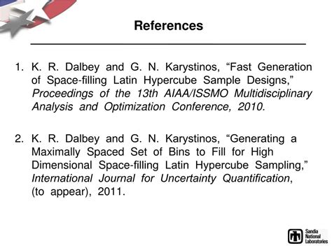 Ppt Fast Generation Of Nested Space Filling Latin Hypercube Sample