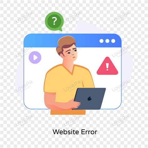 웹 사이트 오류 플랫 그림 Png 일러스트 무료 다운로드 Lovepik
