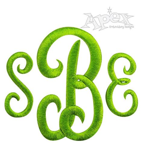 Classic Monogram Machine Embroidery Font By Apex