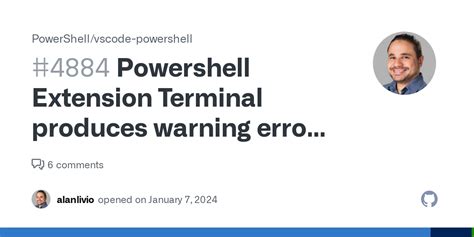 Powershell Extension Terminal Produces Warning Error When It Is Closed